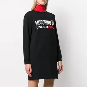 Moschino Long-sleeved T-shirt Dress With Logo Detail