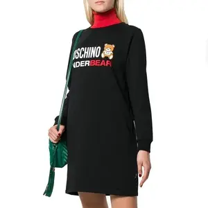 Moschino Long-sleeved T-shirt Dress With Logo Detail