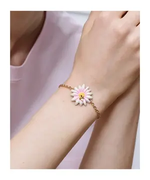 Dior Gold-finish Metal Daisy Bracelet