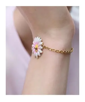 Dior Gold-finish Metal Daisy Bracelet