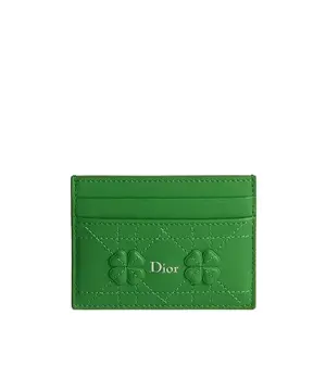 Dior Jardin Freesia Card Holder - Green