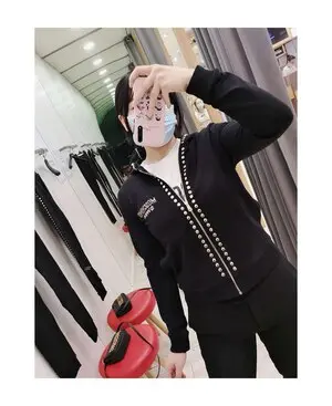 Moschino Studded Logo Hooded Zip Jacket