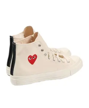 Play Comme Des Garcon X Converse High Top Canvas Sneakers