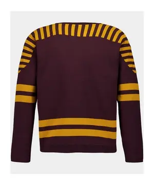 BODE Tie Neckline Sweater With Ribbed Trim And Logo Detail