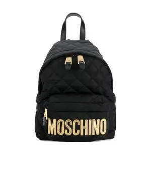 Moschino Quilted Logo Backpack