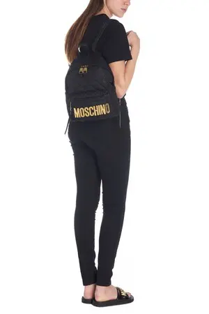 Moschino Quilted Logo Backpack