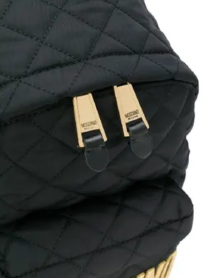 Moschino Quilted Logo Backpack