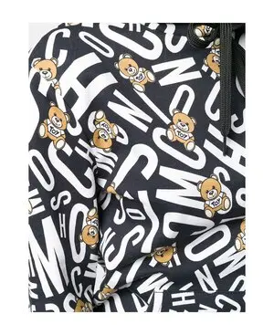 Moschino Full Logo Teddy Bear Hoodie