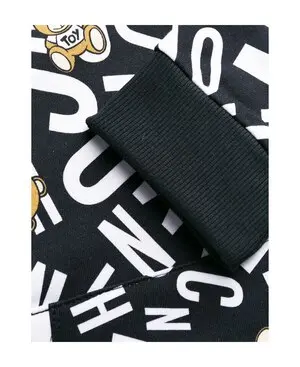 Moschino Full Logo Teddy Bear Hoodie