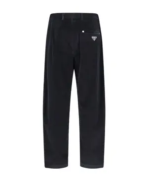 Prada Triangle Logo Corduroy Trousers