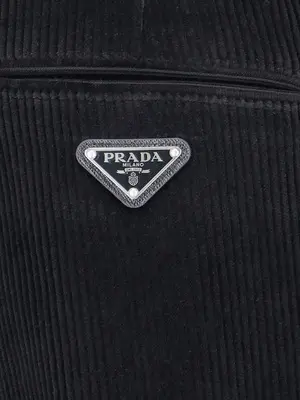 Prada Triangle Logo Corduroy Trousers