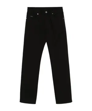Emporio Armani Logo Plaque Slim Fit Jeans - Black