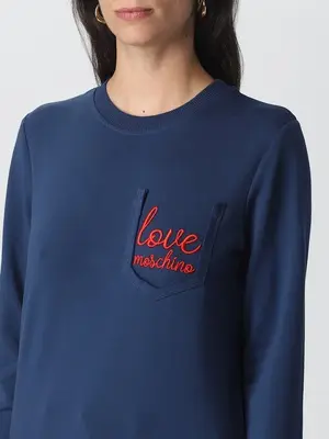 Moschino Embroidered Logo Cotton Sweatshirt