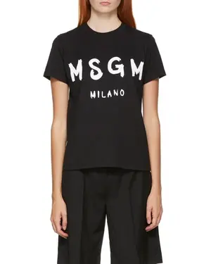 MSGM Logo Print Short Sleeve T-shirt