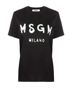 MSGM Logo Print Short Sleeve T-shirt