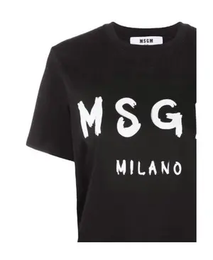 MSGM Logo Print Short Sleeve T-shirt