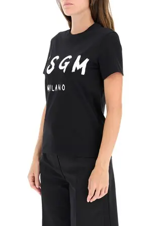 MSGM Logo Print Short Sleeve T-shirt