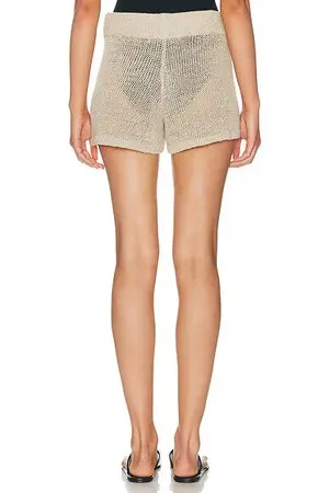 Enza Costa Linen Open Knit Short