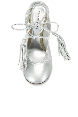 Dries Van Noten Metallic Tie Heel
