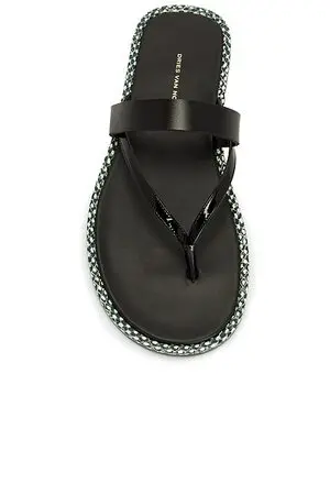 Dries Van Noten Flat Sandal - Black
