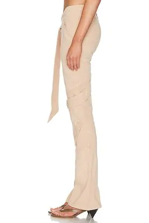 Blumarine Skinny Leg Trousers - Camel Beige