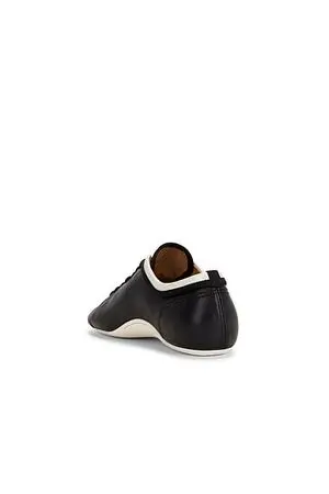 Dries Van Noten Calf Leather Ballet Sneaker - Black