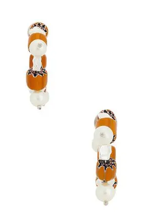 Dries Van Noten Beaded Hoop Earrings