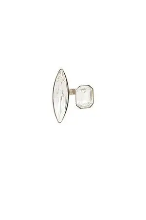 Dries Van Noten Tone Crystal Embellished Ring - Silver