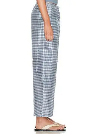 Donni. Taffeta Gingham Drawstring Cargo Pant