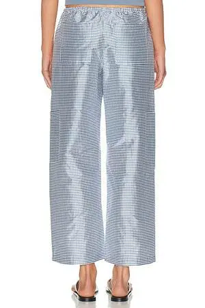 Donni. Taffeta Gingham Drawstring Cargo Pant
