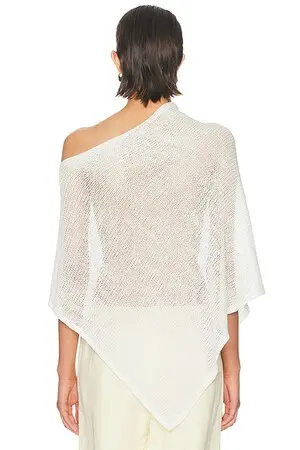 Enza Costa Linen Open Knit Poncho