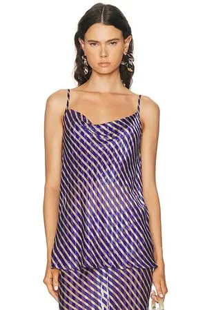 Dries Van Noten Chai Striped Camisole - Purple