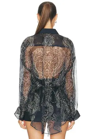 R13 Overlay Drop Neck Shirt