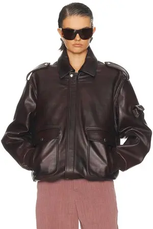 Coperni Oversized Leather Bomber Jacket