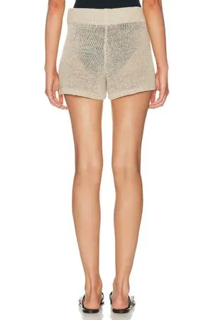 Enza Costa Linen Open Knit Short