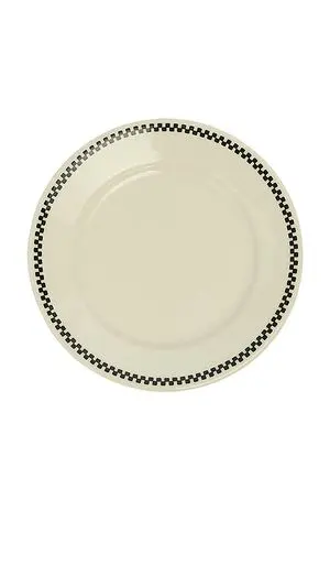 FISH'S EDDY Checkerboard Small Plate - Cream