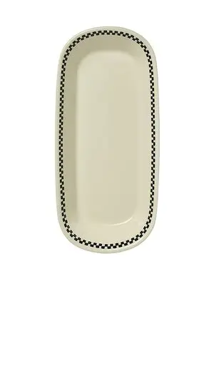FISH'S EDDY Checkerboard Celery Tray - Cream
