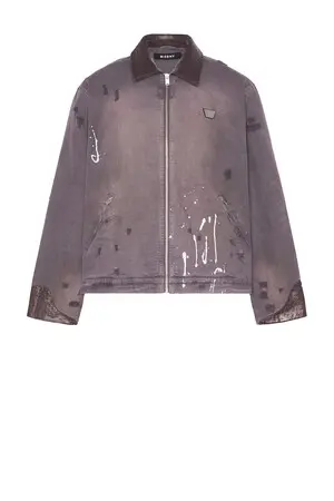 MISBHV 1997 Paint Splatter Canvas Work Jacket - Graphite