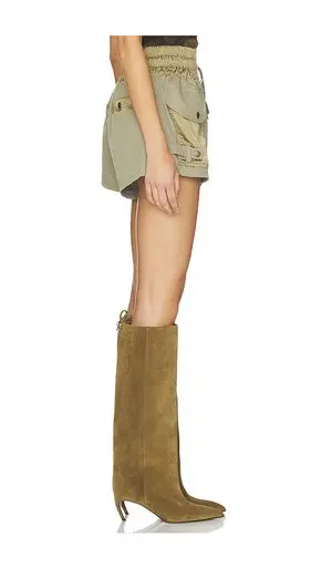 Balmain Two Pockets Cotton Twill Shorts - Army
