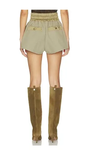 Balmain Two Pockets Cotton Twill Shorts - Army