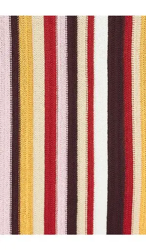 Ronny Kobo Striped Knit Midi Dress - Rust,pink