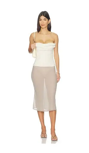 Superdown Strapless Draped Top - Ivory