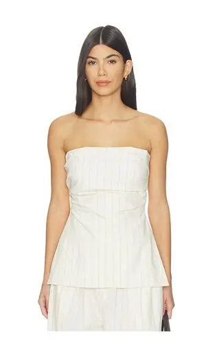 ST. AGNI Strapless Tie Back Top - Ivory