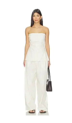 ST. AGNI Strapless Tie Back Top - Ivory