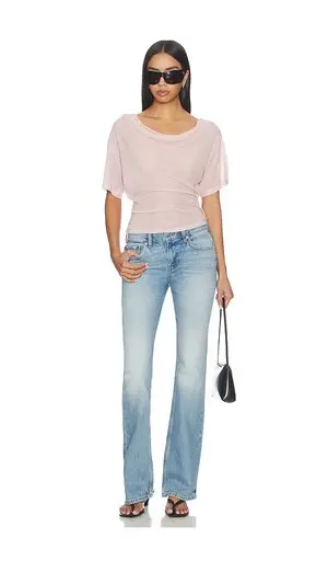 EB DENIM Madeo Cowl Neck Tee - Rose