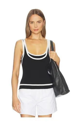 Hudson Jeans Ribbed Layered Tank Top