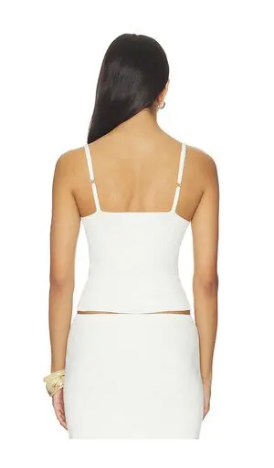ASTA RESORT Pointelle Carolina Camisole - White