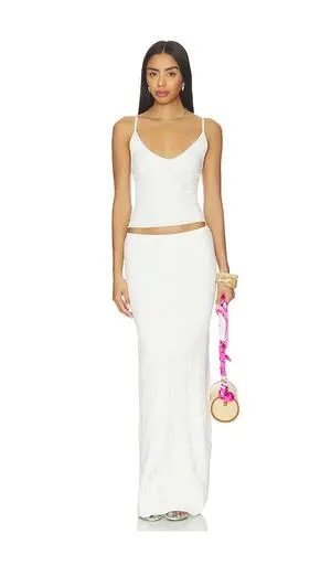 ASTA RESORT Pointelle Carolina Camisole - White