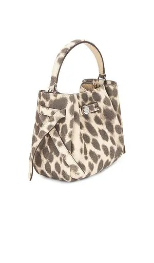 Tory Burch Romy Printed Suede Mini Bucket Bag - Cream