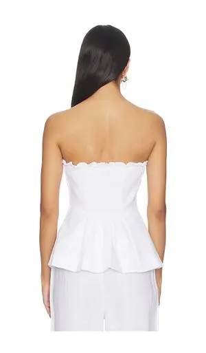 Posse Florence Strapless Top - White